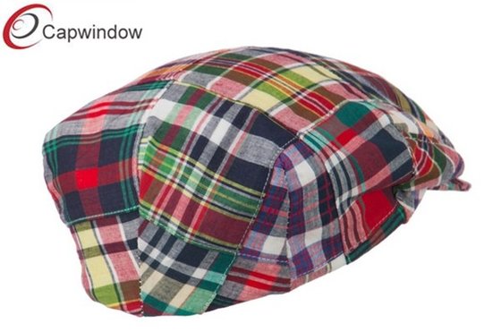 Multi Patchwork Plaid Portland Madras Plaid Cotton Baseball Caps / Ivy Cap