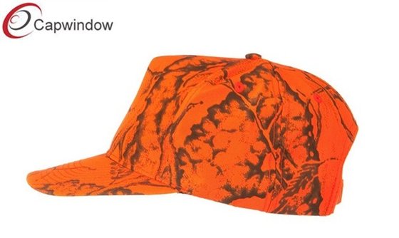 Fluorescent Orange Brown Deer Hunting Camouflage Cap / bucket hat for men