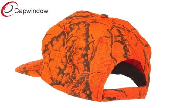Fluorescent Orange Brown Deer Hunting Camouflage Cap / bucket hat for men