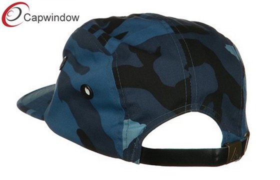 Sky 5 Panel Camper Cap with Cotton and Polyester / Camouflage Twill Cap