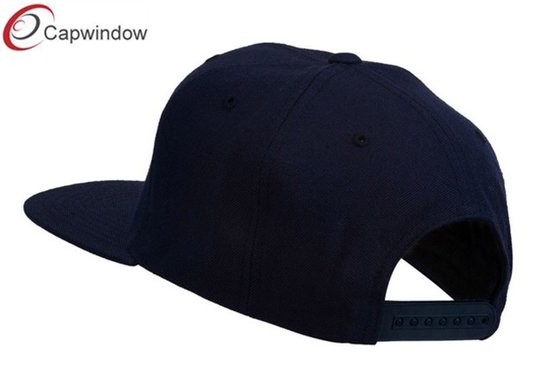 Navy Halloween Monster Embroidered Snapback Cap with Adjustable Plastic Closure