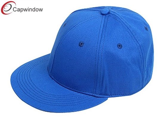 Royal 6 Panel Flat Bill Snapback Baseball Caps with Cotton Twill / Hand Wash Only