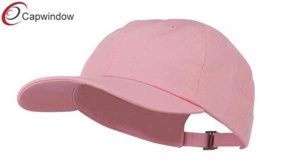 Pink Low Profile Cotton Twill Baseball Caps with Antique Brass Buckle