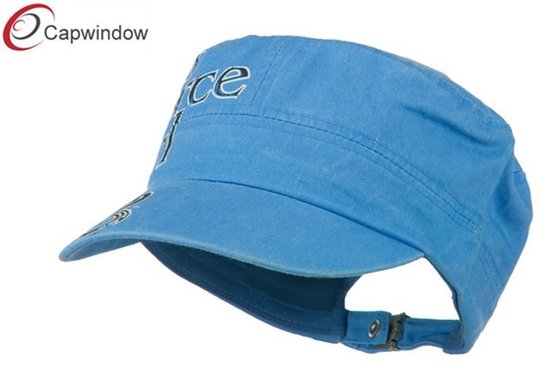 Women’s Flat Top US Military Baesball Hats Made of Cotton with Adjustable Buckle Strap Closure