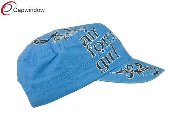 Women’s Flat Top US Military Baesball Hats Made of Cotton with Adjustable Buckle Strap Closure