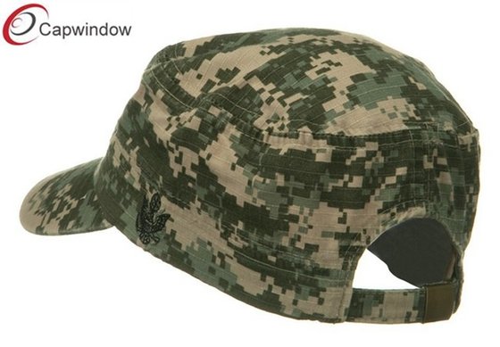Army Flat US Army Digital ACU Washed Cotton Military Baseball Hats with Curved Bill and Buckle Closure