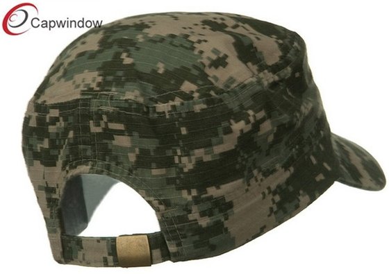 Army Flat US Army Digital ACU Washed Cotton Military Baseball Hats with Curved Bill and Buckle Closure
