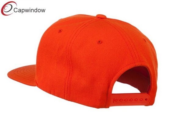 Embroidered Acrylic Wool Fitted Baseball Caps , Orange Halloween Pumpkin Face Design