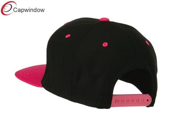 Acrylic Embroidered Youth Baseball Caps Black Pink Old English M 3D
