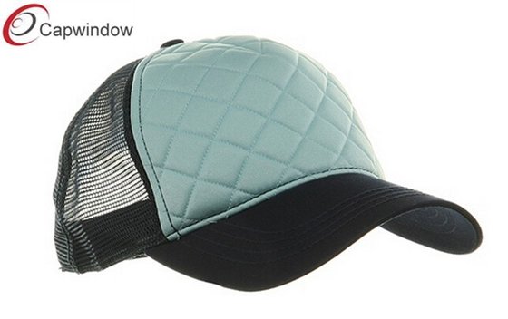 Blue Navy Fashion Foam Front Trucker Mesh Hats with Cotton and Polyester