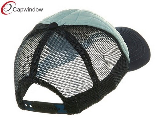 Blue Navy Fashion Foam Front Trucker Mesh Hats with Cotton and Polyester