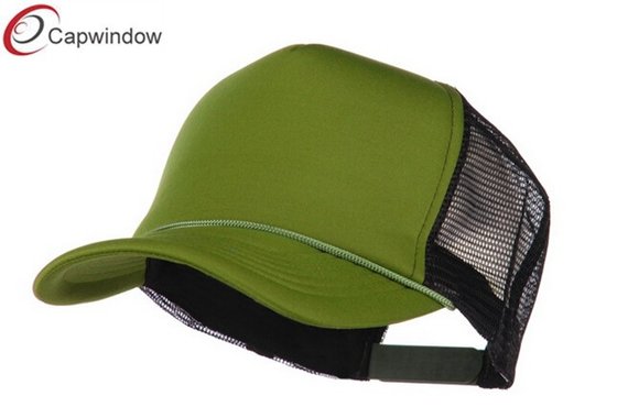Polyester / Nylon Mesh Trucker Mesh Hats Cactus Black Summer Foam