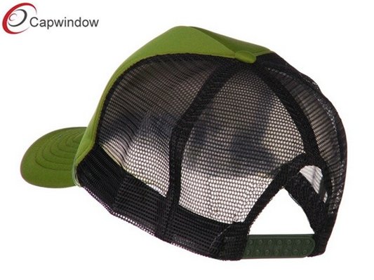 Polyester / Nylon Mesh Trucker Mesh Hats Cactus Black Summer Foam