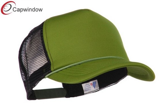 Polyester / Nylon Mesh Trucker Mesh Hats Cactus Black Summer Foam
