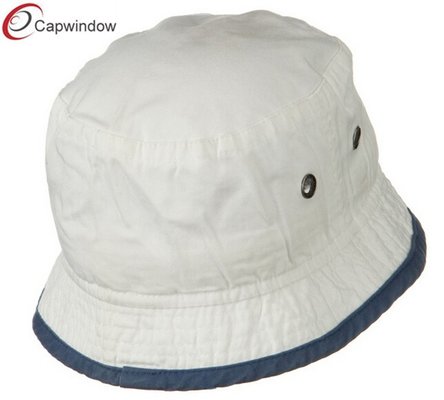 White Navy Cotton Fisherman Bucket Hat Soft Light With Elastic Band