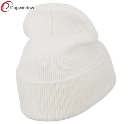 Embroidered Long Cuff Flexibility Ski Winter Hats White US Navy Top Gun