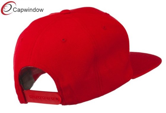 Embroidered Flat Bill Cap Wool and Acrylic Red Christmas Letter Ho Ho Ho