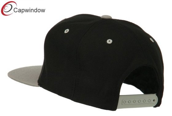 Acrylic 3D Embroidery Snapback Baesball Caps With Black Silver Cali
