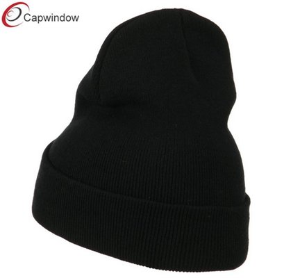 Long Knitted Acrylic Beanie Winter Hats Black Vietnam Veteran Embroidered