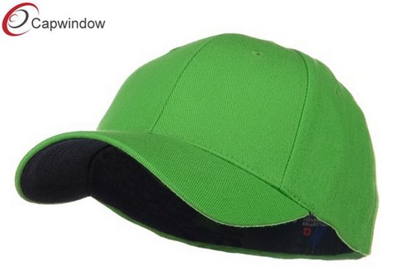 Lime Low Profile Washed Cotton Baseball Caps Flexfit with Stretchable Moisture