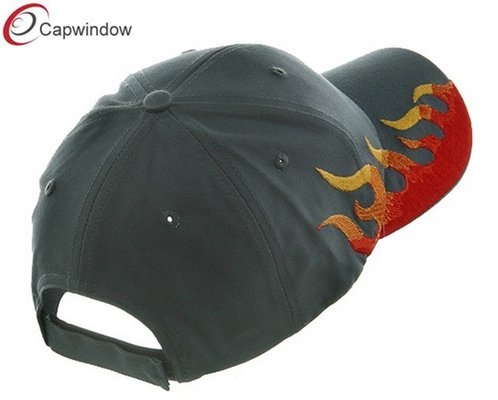 Grey Heavy Brushed Cotton Baseball Caps , Adjustable Strap Closure Low Profile Cap
