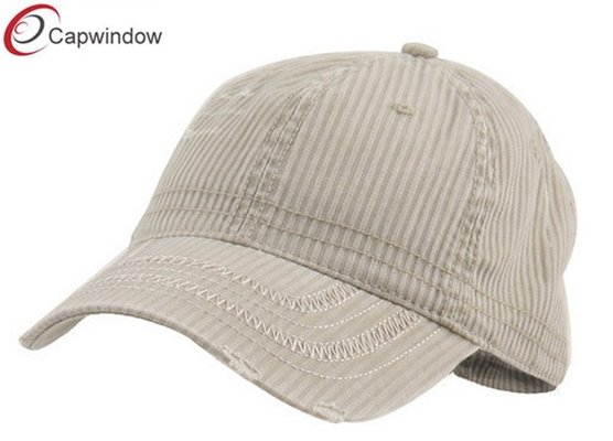 Unstructured Washed Corduroy Embroidered Baseball Caps Putty Low Profile