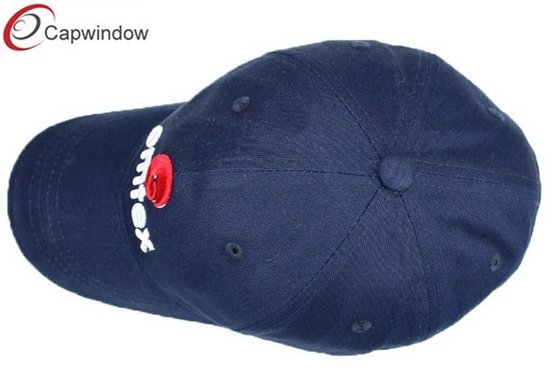 Navy  Adult Cotton Embroidered Baseball Caps with 3D Letter Embroidery