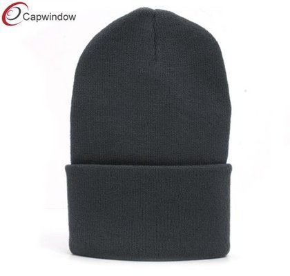 Multi-color Long Normal Knitted Beanie Winter Hat With Acrylic for Unisex