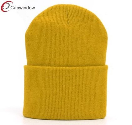 Multi-color Long Normal Knitted Beanie Winter Hat With Acrylic for Unisex