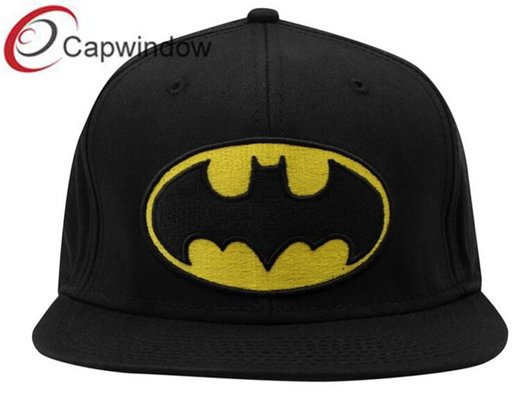 Leisure Fitted Baseball Caps Pure Acrylic Embroidered Black DC Comics