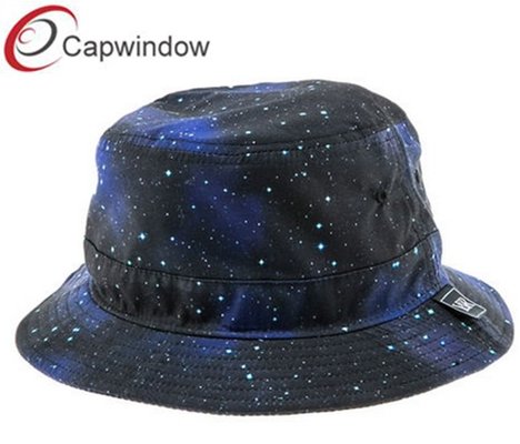 Young Fashionable Galaxy Printing Fisherman Bucket Hat with Cotton Fabric
