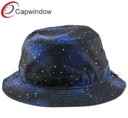 Young Fashionable Galaxy Printing Fisherman Bucket Hat with Cotton Fabric