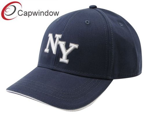 Adult Heavy Brushed Cotton Baseball Caps White NY 3D Embroidery Sandwich Layer