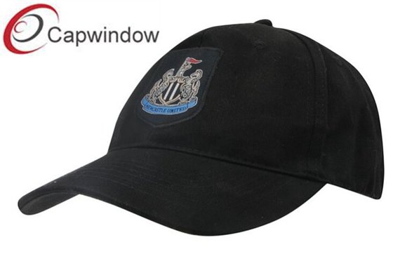 Black Crest Cotton Baseball Cap with Nufc Embroidery Patch for Adults/ Sports Cap