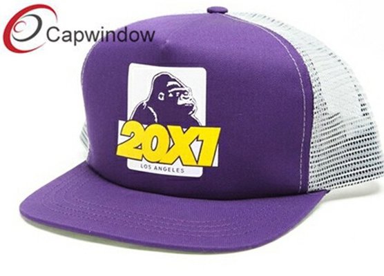 5 Panel Trucker Mesh Cap with Printed Image on Frontside / Summer Hat