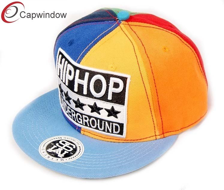 Six Panel Adjusteble Flat Brim Baseball Hats Printed Baseball Caps For Girls