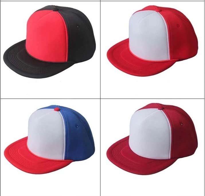 Multi Color Spandex Fabric Trucker Mesh Caps With A String Around Beak