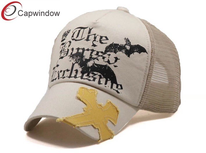 Cotton Twill Fabric Trucker Mesh Hats Custom Vintage Baseball Caps