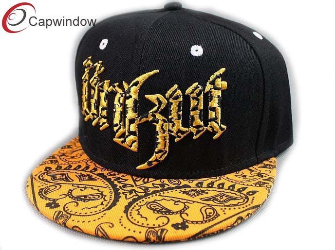 Snake Leather Beak Hip Hop Baseball Caps With Double Color 3D Embroidery On Crown