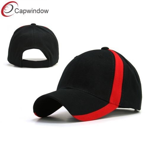 Sport Side Trimmed Fitted Baseball Hats , Velcro Closure Heavy Brushed Cotton Caps