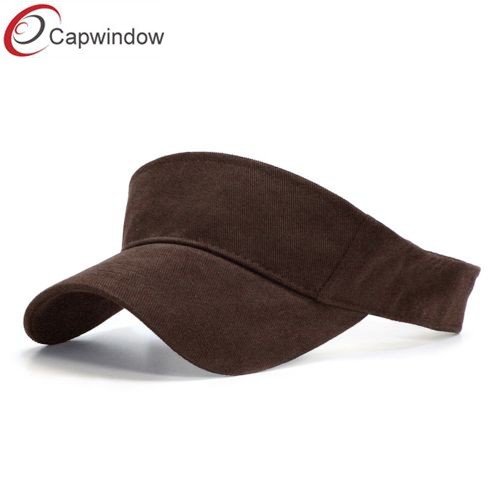 Brown Sports Tennis Sun Visors with Organic Chino Twill Cotton