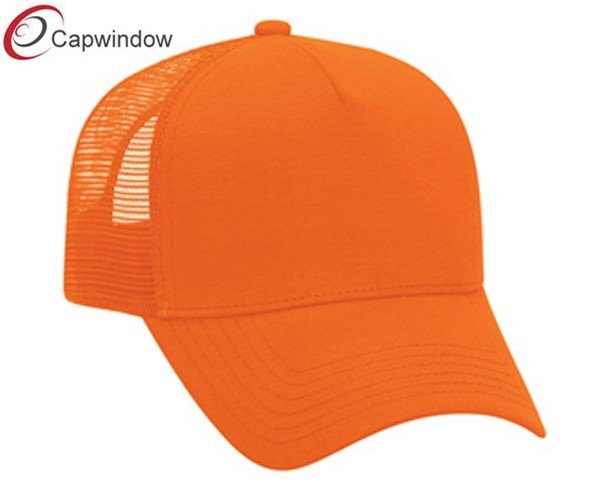 Structured Jersey Knit Trucker Mesh Cap , Five Panel Pro Style Mesh Back Caps