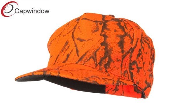 Fluorescent Orange Brown Deer Hunting Camouflage Cap / bucket hat for men