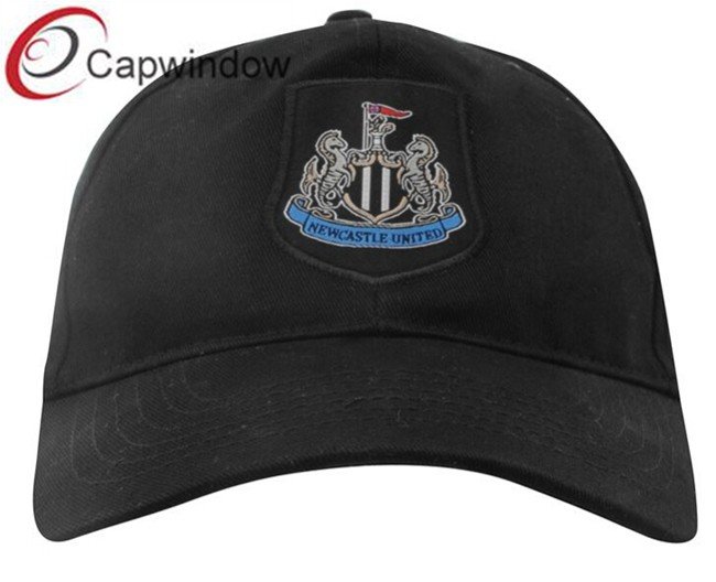 Black Crest Cotton Baseball Cap with Nufc Embroidery Patch for Adults/ Sports Cap