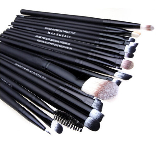 China make up brush manufacture wholesale 20pcs black brush for cosmetics popular in markt