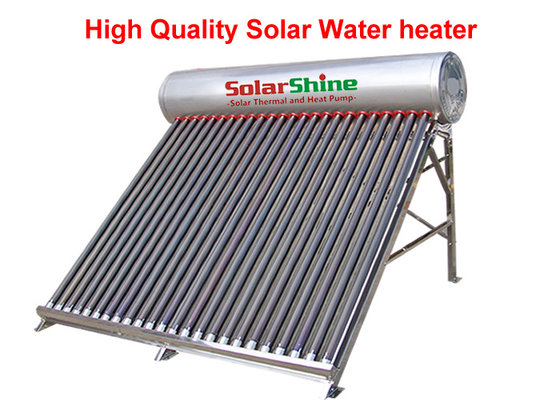 Stainless Steel Evacuated Tube Solar Hot Water Heater Freestanding Installation