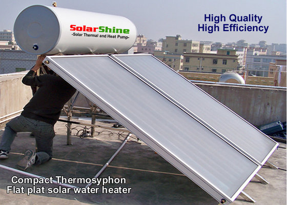 1.5 - 3 KW Backup Flat Plate Solar Water Heater 22 MM Connection Type