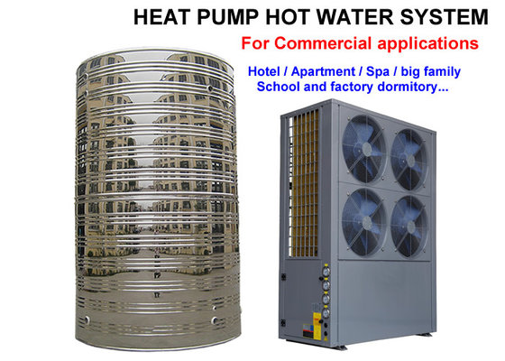 4.0 Cop Commercial Grade Water Heater , Air Energy Water Heater Freestanding