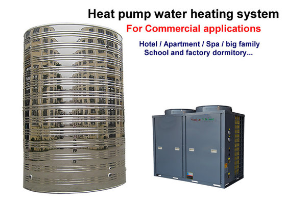Heat Pump Small Commercial Water Heater R407C / R410A Refrigerant Low Noise