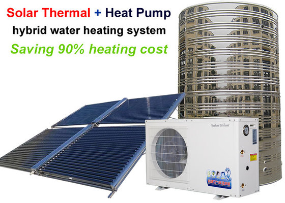 11 - 100 KW Heat Pump Hot Water Heater , Solar Powered Heat Pump System